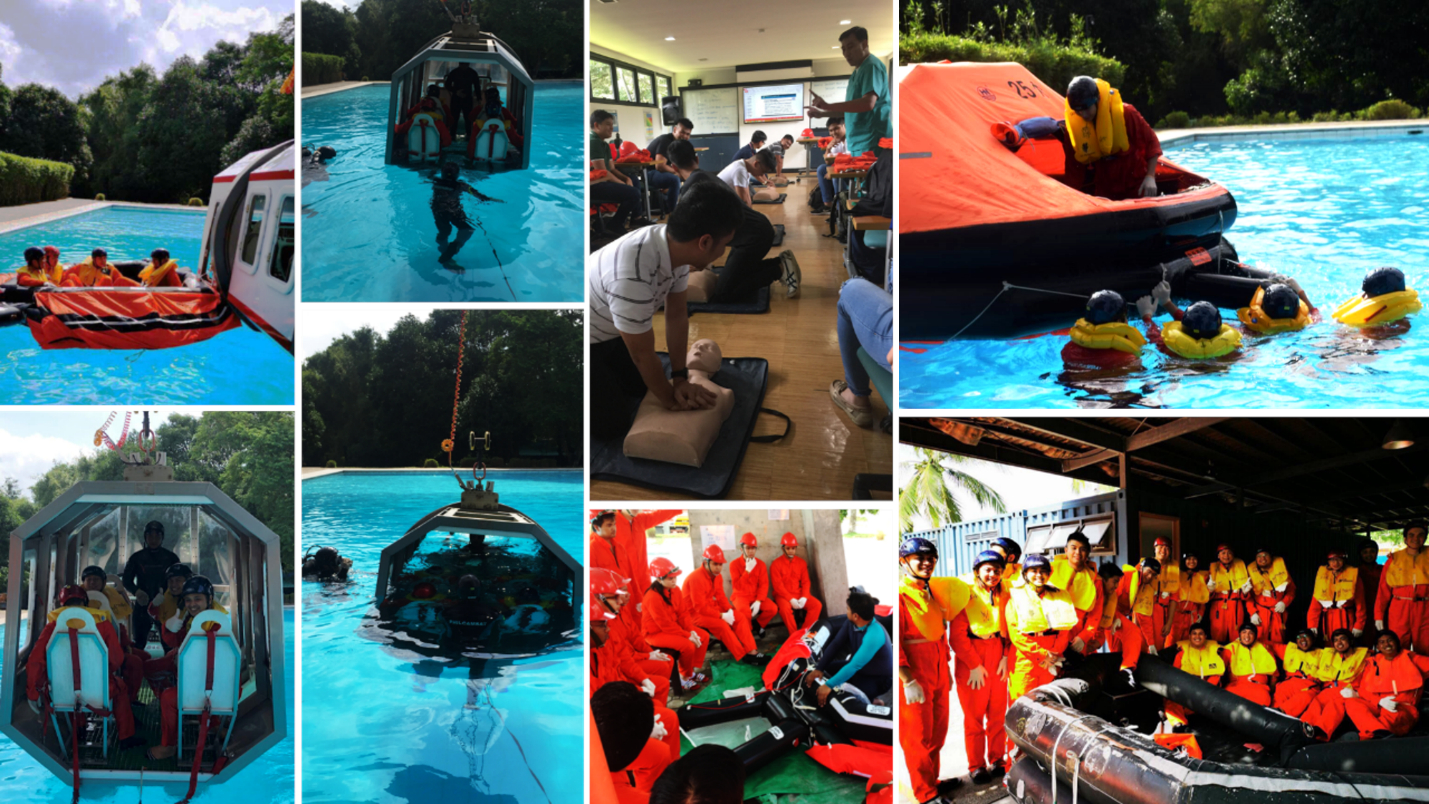 Batch 1 and 2 Students Survive Helicopter Underwater Escape Training ...